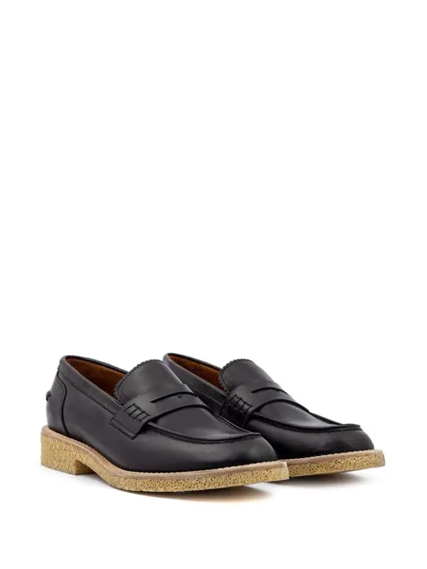 BUTTERO® Leather Loafers - Black