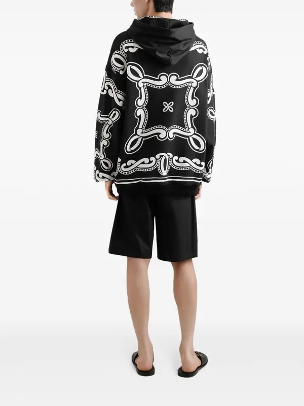 Dolce & Gabbana Bandana-print Hoodie - Black
