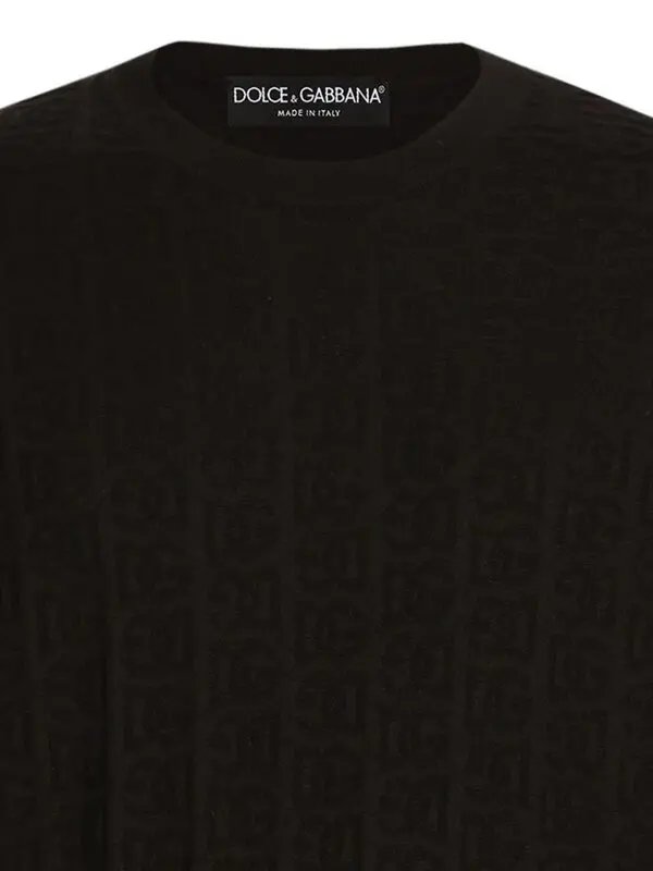 Dolce & Gabbana Logo-jacquard Sweater - Black