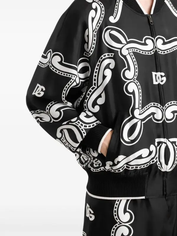Dolce & Gabbana Bandana-print Bomber Jacket