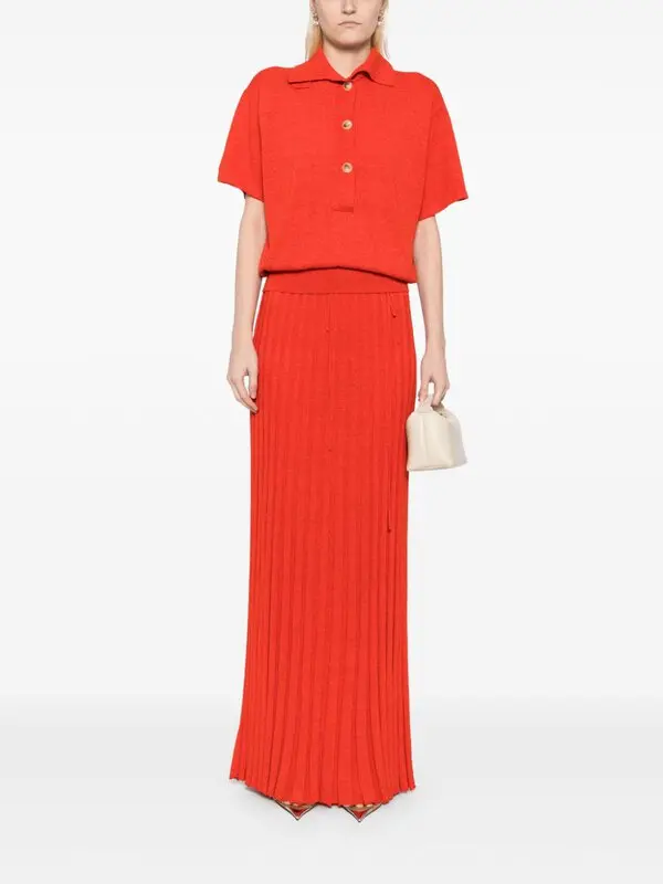 Christopher Esber Straccio Ribbed Skirt - Orange