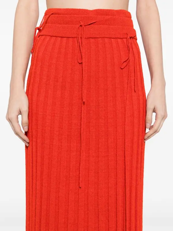 Christopher Esber Straccio Ribbed Skirt - Orange