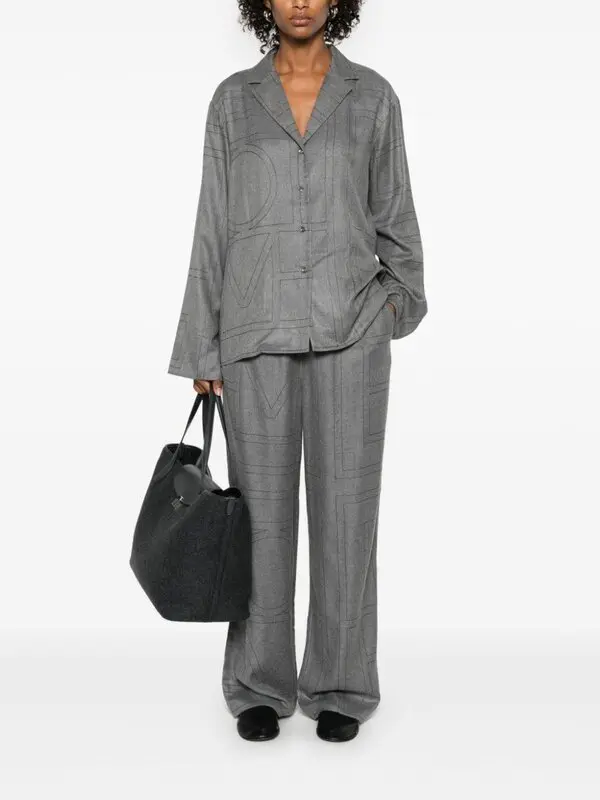 TOTEME Monogram Flannel Pj Top