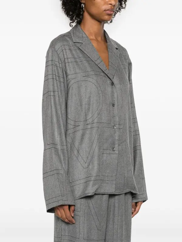 TOTEME Monogram Flannel Pj Top