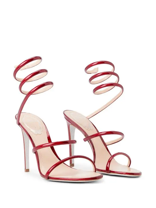 Rene Caovilla 105mm Cleo Sandals - Red