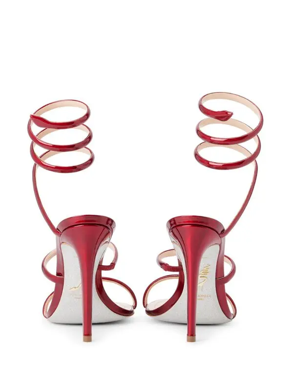 Rene Caovilla 105mm Cleo Sandals - Red