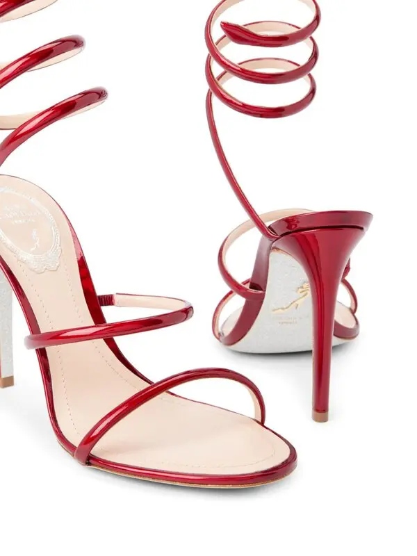 Rene Caovilla 105mm Cleo Sandals - Red