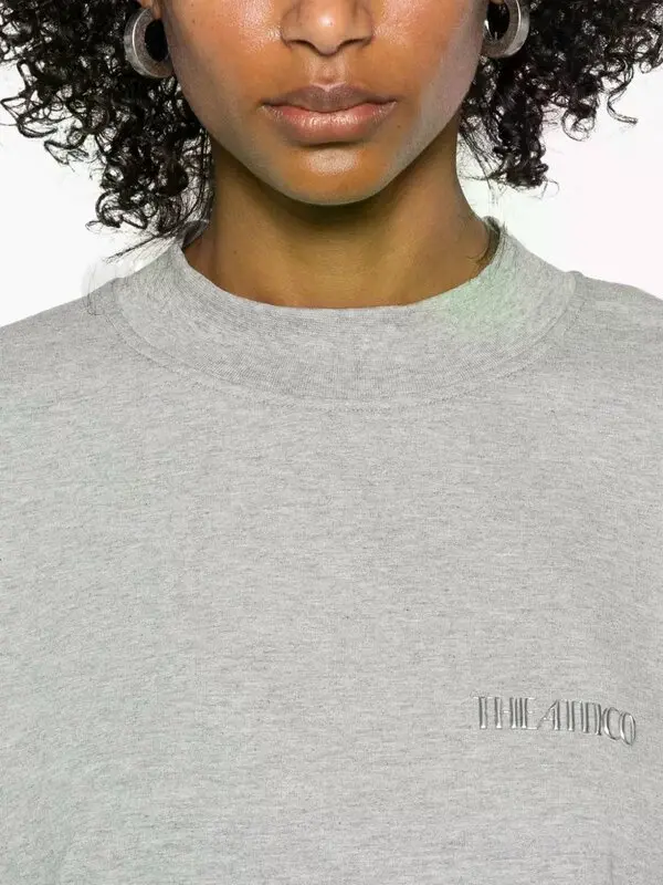 Attico Sweatshirt Mini Dress - Grey