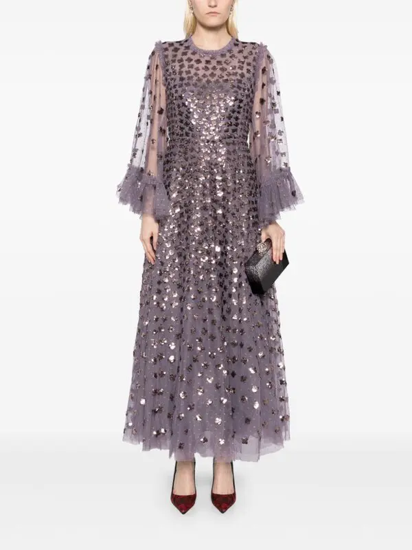 NEEDLE & THREAD Glisten Maxi Dress - Purple
