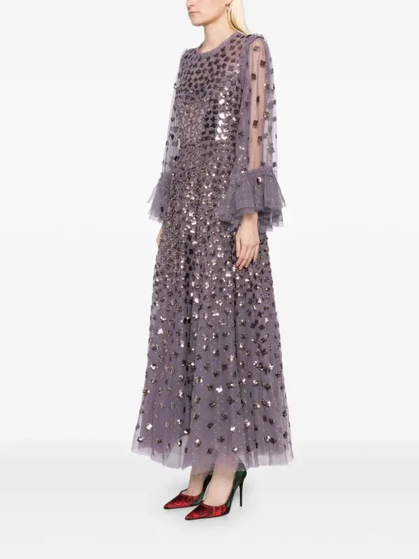 NEEDLE & THREAD Glisten Maxi Dress - Purple
