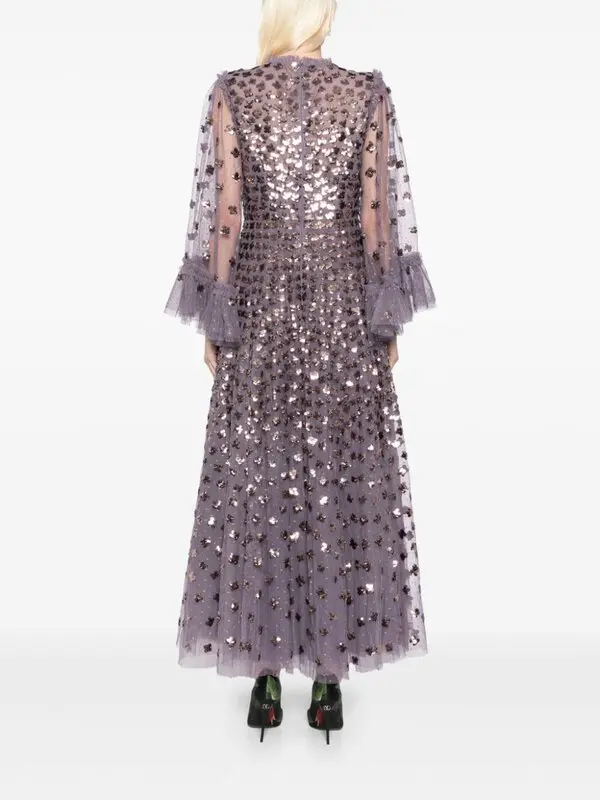 NEEDLE & THREAD Glisten Maxi Dress - Purple