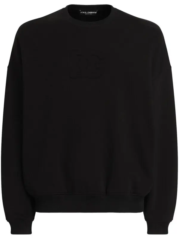 Dolce & Gabbana Logo-embossed Sweatshirt - Black