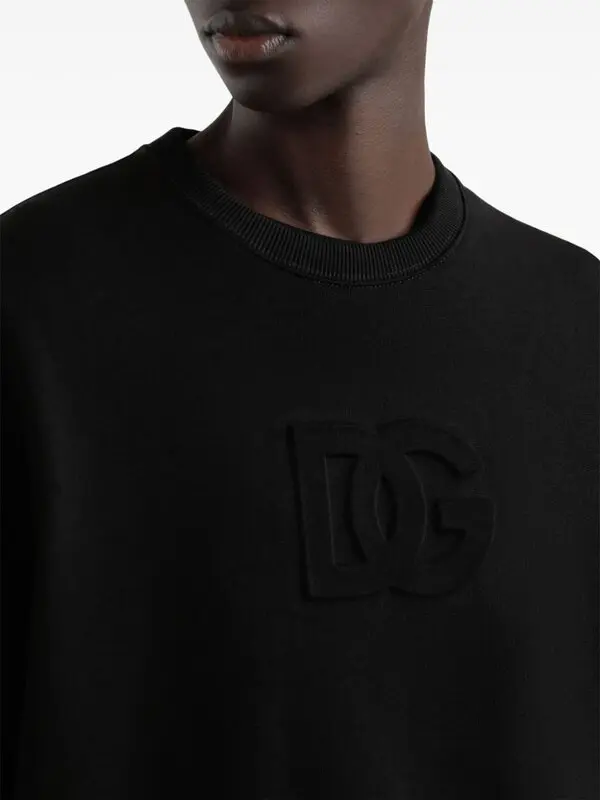 Dolce & Gabbana Logo-embossed Sweatshirt - Black
