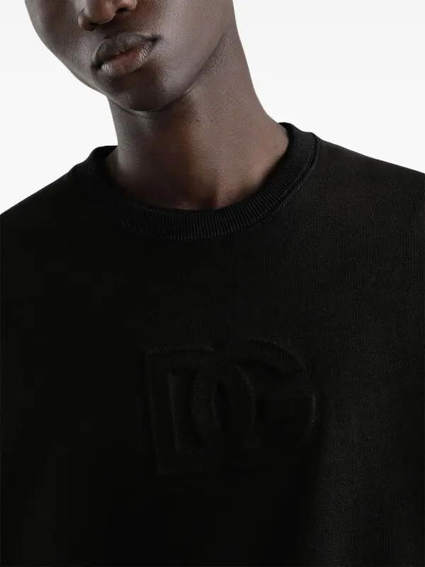 Dolce & Gabbana Logo-embossed Sweatshirt - Black