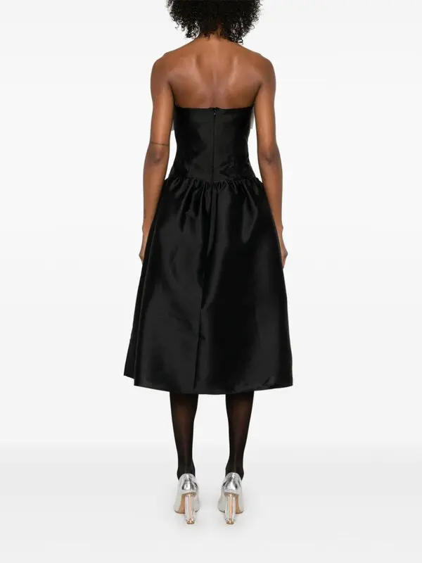self portrait black taffeta bow mini dress Black Velvet Bow Mini Dress  self-portrait-US