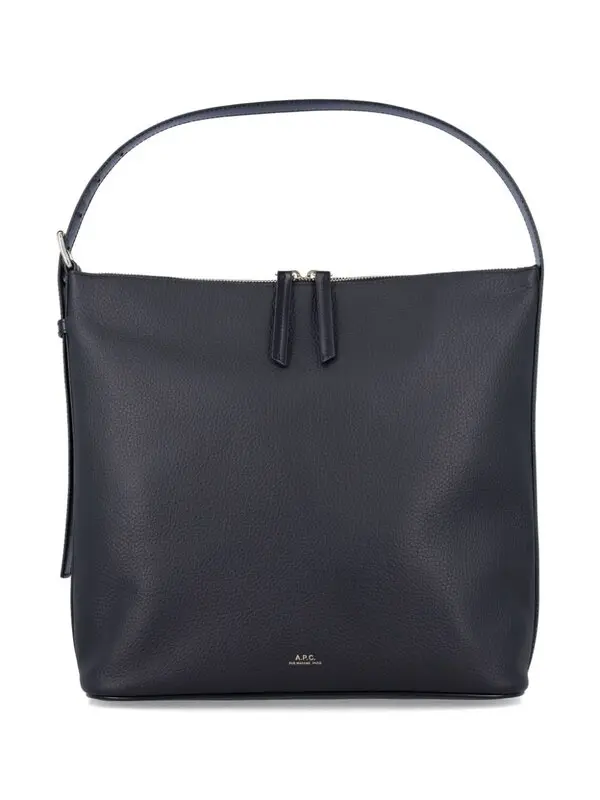 A.p.c. Vera Grained-leather Shoulder Bag - Black