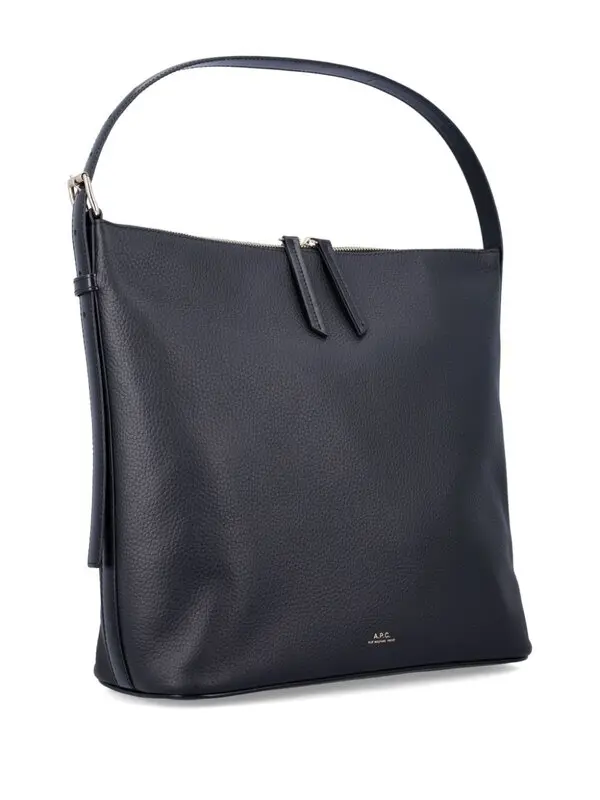 A.p.c. Vera Grained-leather Shoulder Bag - Black
