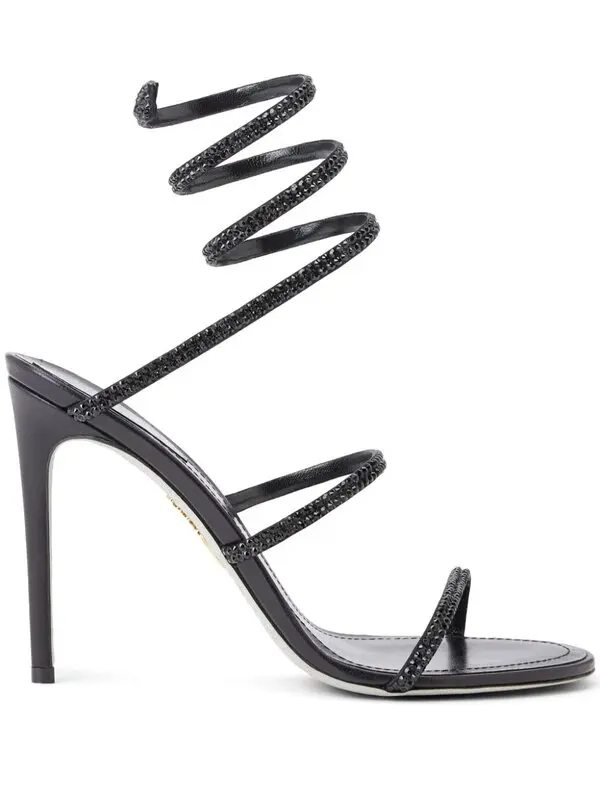Rene Caovilla 105mm Cleo Sandals - Black