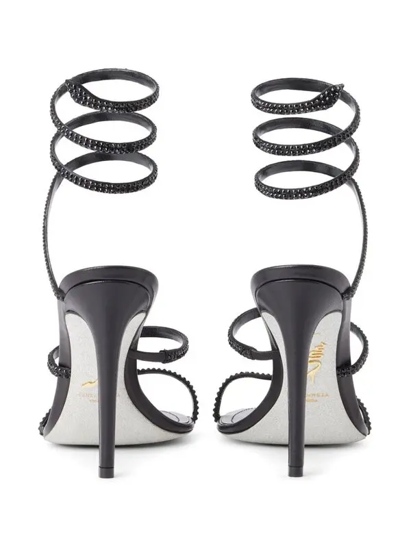 Rene Caovilla 105mm Cleo Sandals - Black