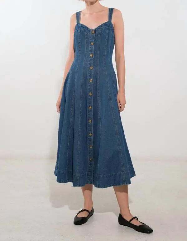 Denim Maxi Dress Outfit Denim Dress Below The Knee Department Store  Clearance Shop Macy's Women's Clearance