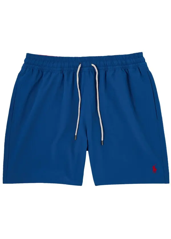 Ralph Lauren Logo Shell Swim Shorts - Blue