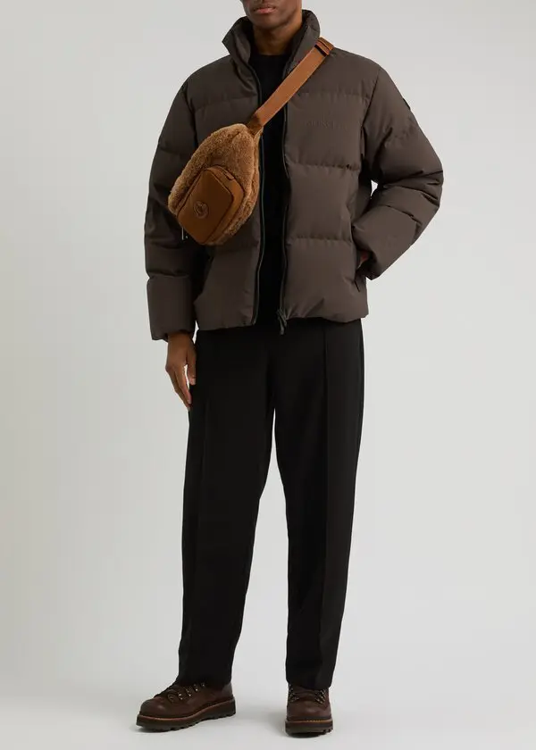Moncler Misonet Quilted Shell Jacket - Brown