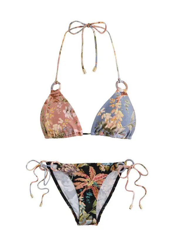 Zimmermann Tallow Floral-print Bikini - Multi Print
