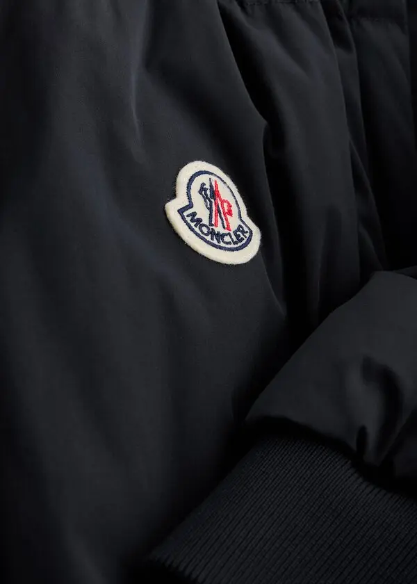 Moncler Taku Logo Padded Bomber Jacket - Navy