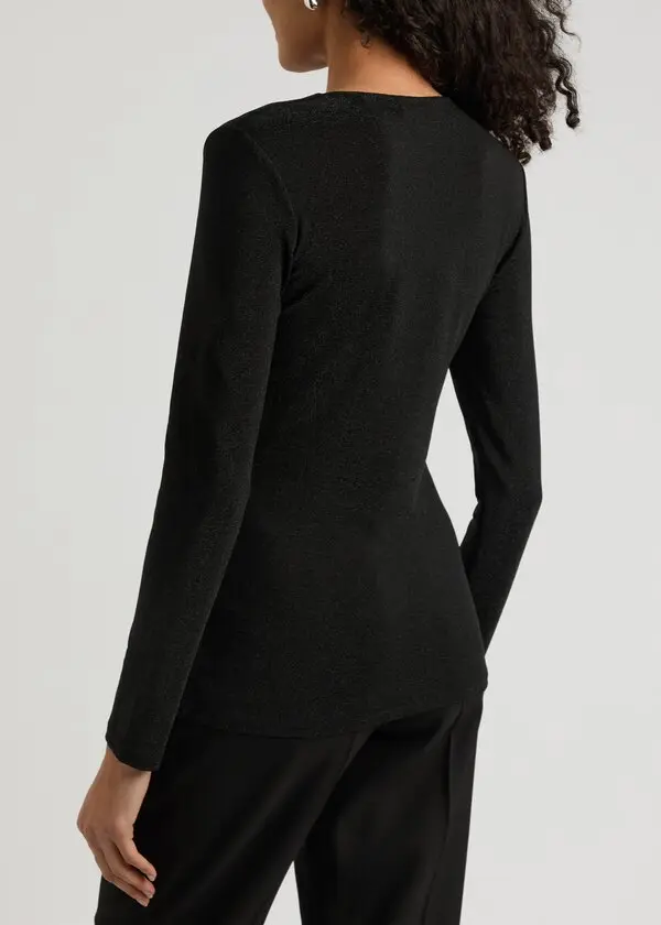 Diane Von Furstenberg Ursula Knotted Lamé Top