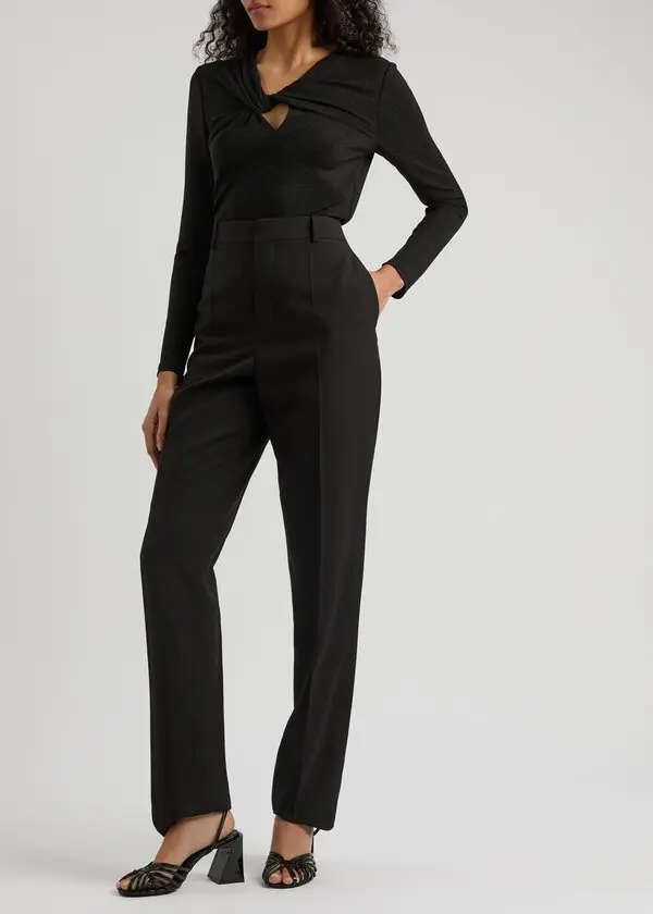Diane Von Furstenberg Ursula Knotted Lamé Top