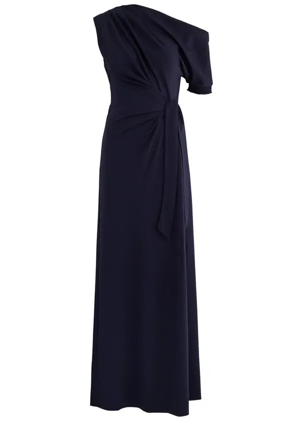 Diane Von Furstenberg Avi Wrap-effect Maxi Dress - Dark Navy