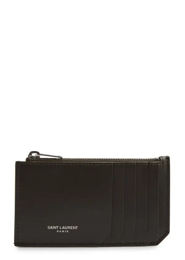 Saint Laurent Soho Leather Zip Wallet - Brown