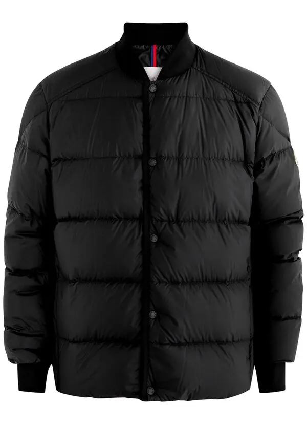 Moncler Bazena Quilted Shell Bomber Jacket - Black