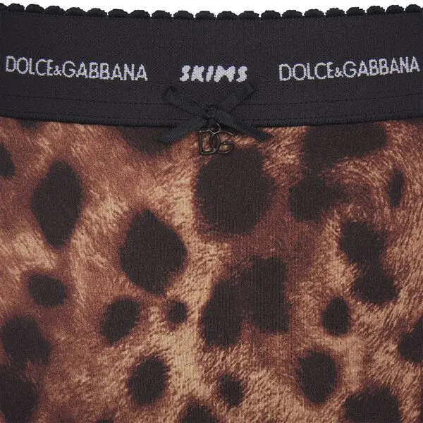 SKIMS Dolce And Gabbana X Stretch Satin Thong
