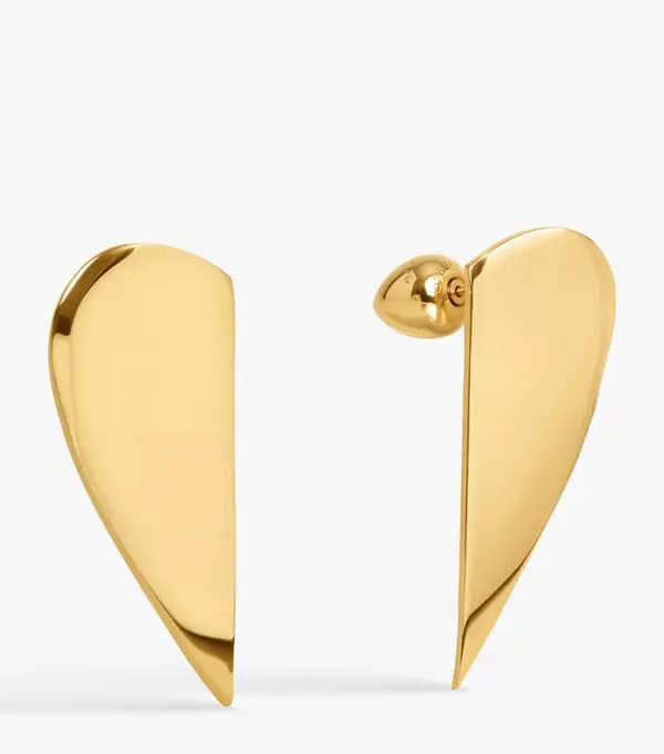 Alaïa Brass Demi Le Coeur Earrings
