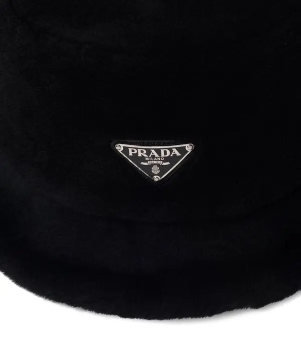 Prada Shearling Bucket Hat
