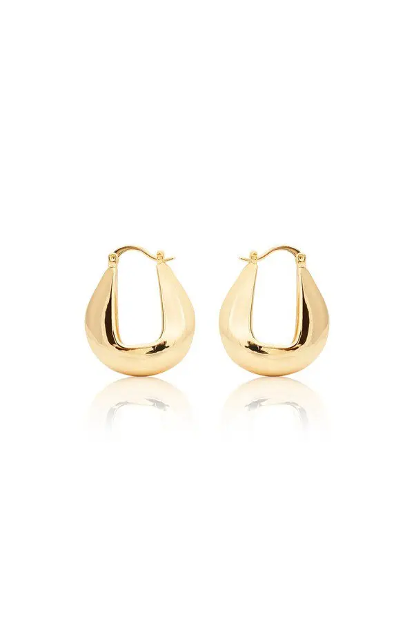 KENNETH JAY LANE U Huggie Hoop Earrings - Gold