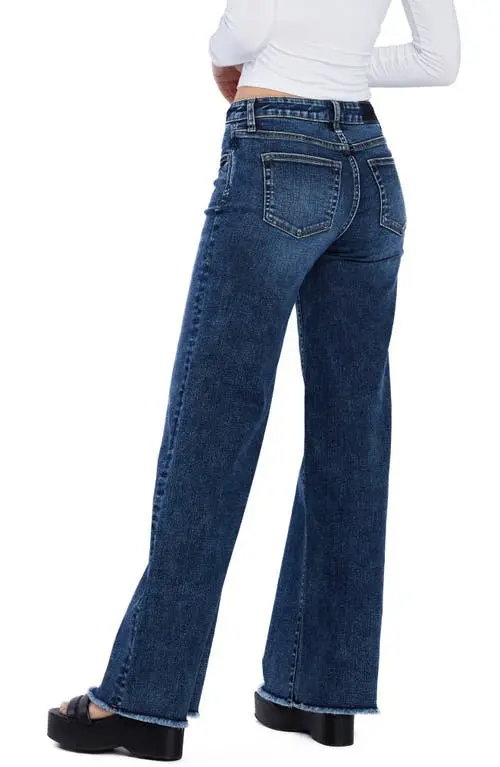 HINT OF BLU Drawstring Wide Leg Jeans - Boho Blue