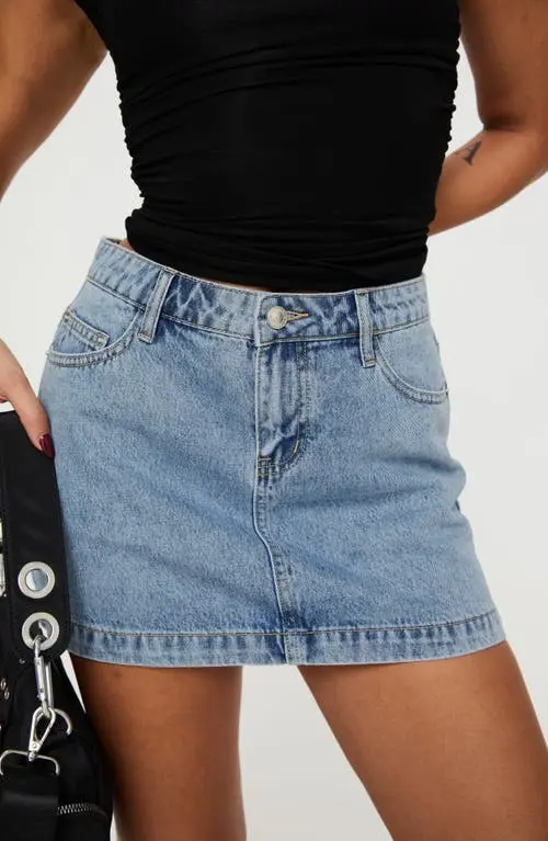 Princess Polly Nickei Denim Miniskirt - Blue