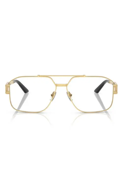 Versace 57mm Square Optical Glasses - Gold