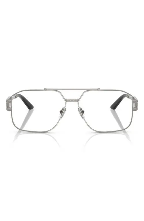 Versace 57mm Square Optical Glasses - Gunmetal