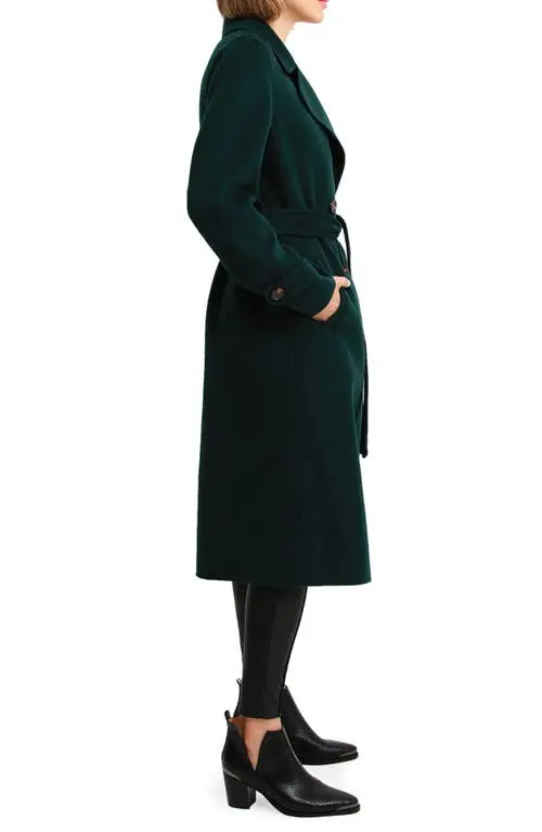 BELLE & BLOOM Front Runner Belted Coat - Dark Green