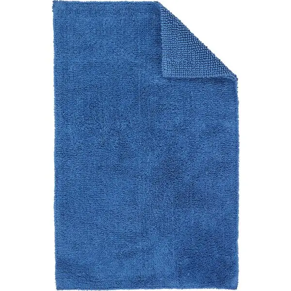 CHRISTY Reversible Deep Pile Thick Cotton Bath Rug - Deep Sea