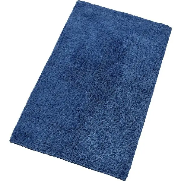 CHRISTY Reversible Deep Pile Thick Cotton Bath Rug - Deep Sea