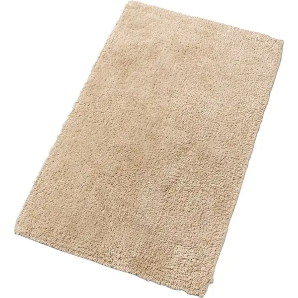 CHRISTY Reversible Deep Pile Thick Cotton Bath Rug - Stone
