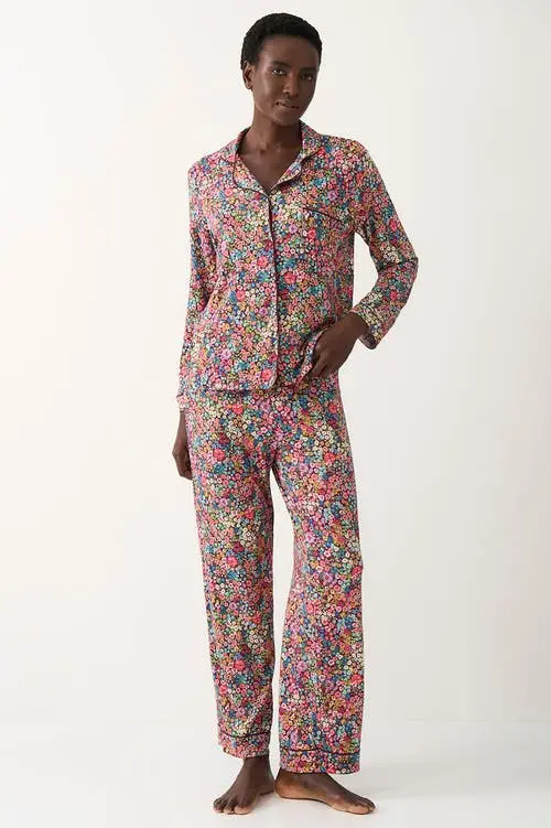 STRIPE & STARE Long Pyjama Set - Pansy Pop
