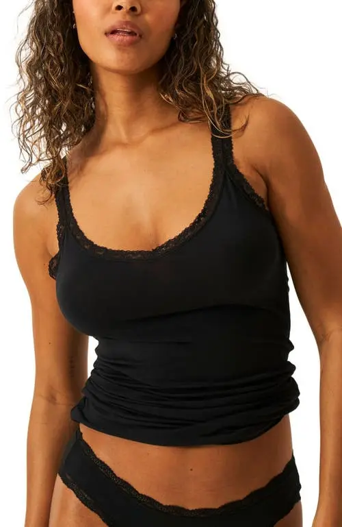 STRIPE & STARE Lace Cami & Original Knicker Set - Black