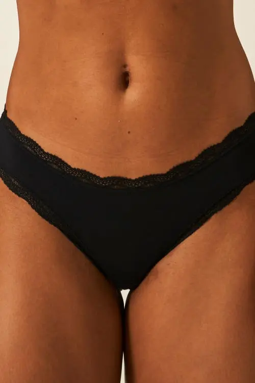 STRIPE & STARE Lace Cami & Original Knicker Set - Black