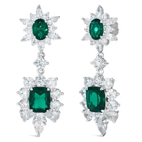 ANNA ZUCKERMAN Berkshire Drop Earrings - Emerald