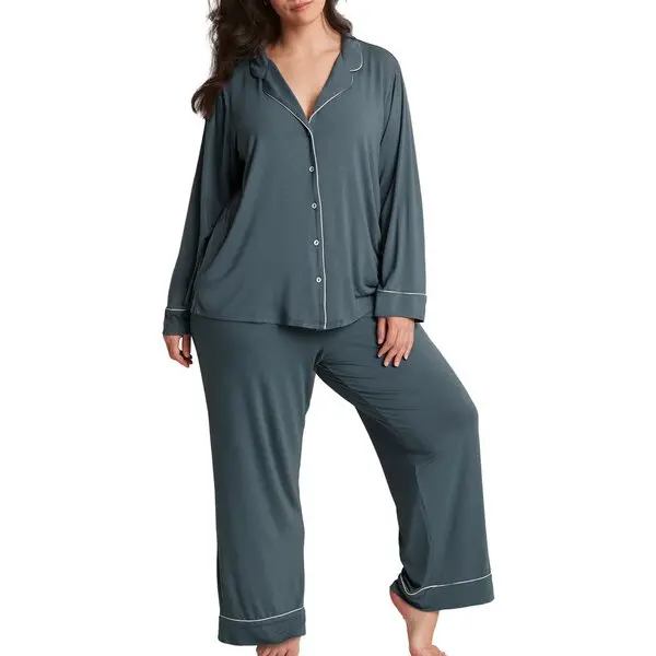 ADORE ME Matilda Pajama Set - Dark Grey